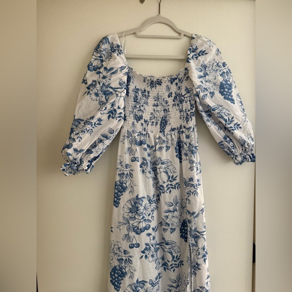 Reformation | Dresses | Reformation Blue And White Floral Dress | Poshmark